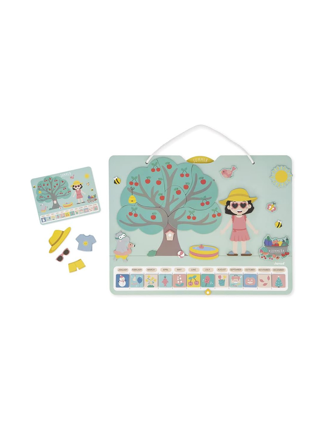 Janod - Calendario Educativo de las Estaciones de Madera 42 x 32 cm ...